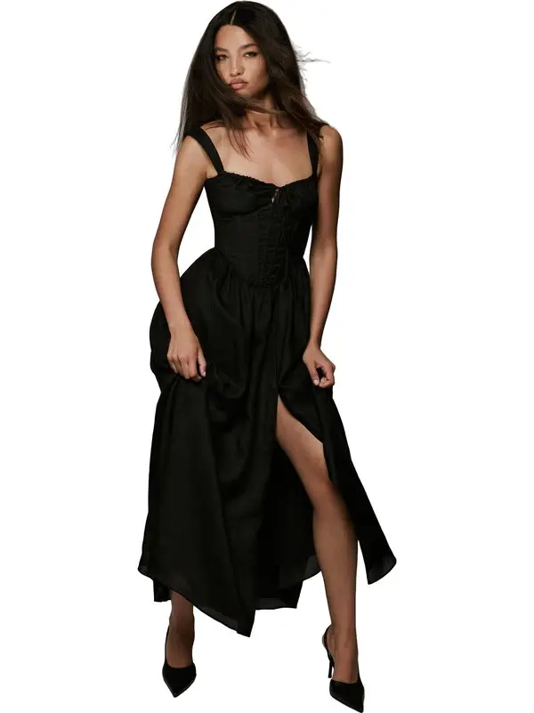 Bardot Esra Midi Dress - Black