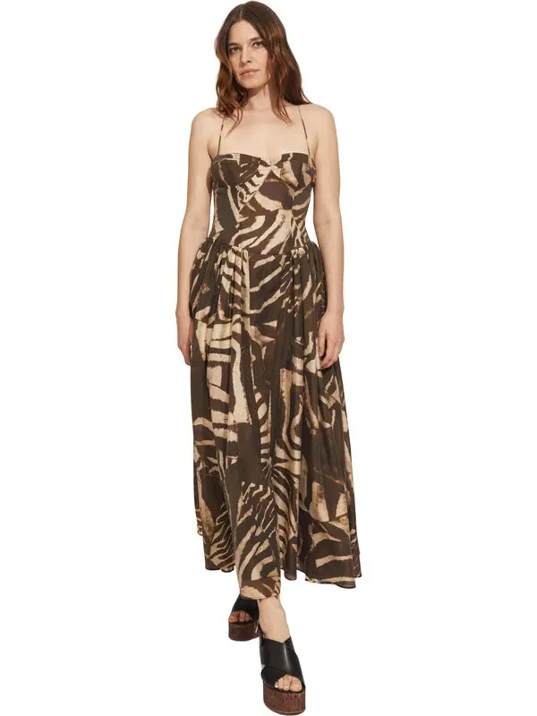 Bardot Estie Printed Maxi Dress - Brown
