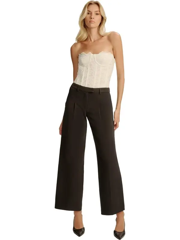 Bardot Oskar Lace Corset Bodysuit With Sweetheart Neckline - Orchid Wht