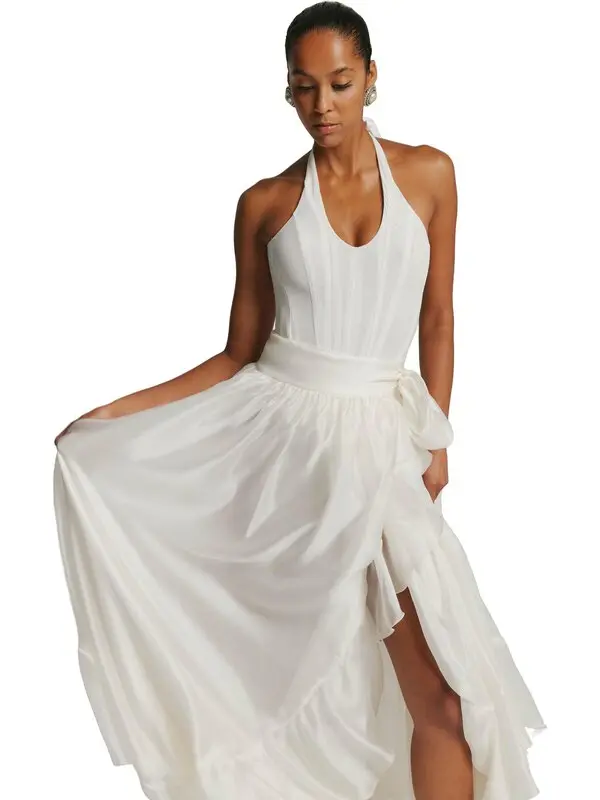 Bardot Mirella Wrap Maxi Skirt - Ivory