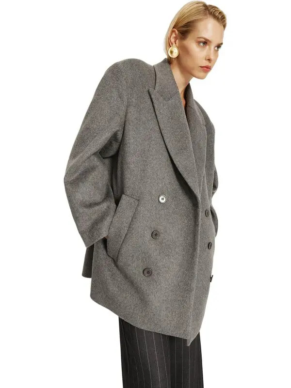 Bardot Classic Oversized Hailey Coat - Dove Grey