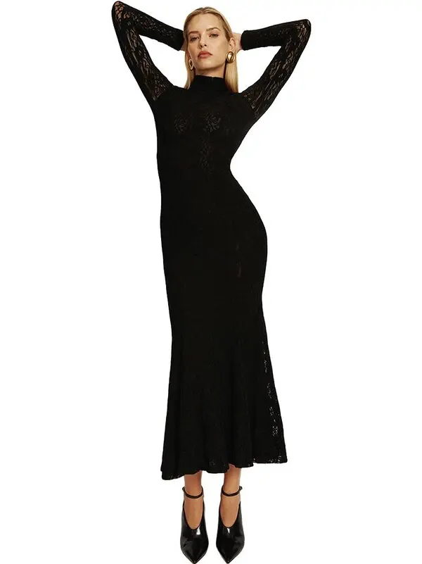Bardot Harlyn Lace Maxi Dress - Black