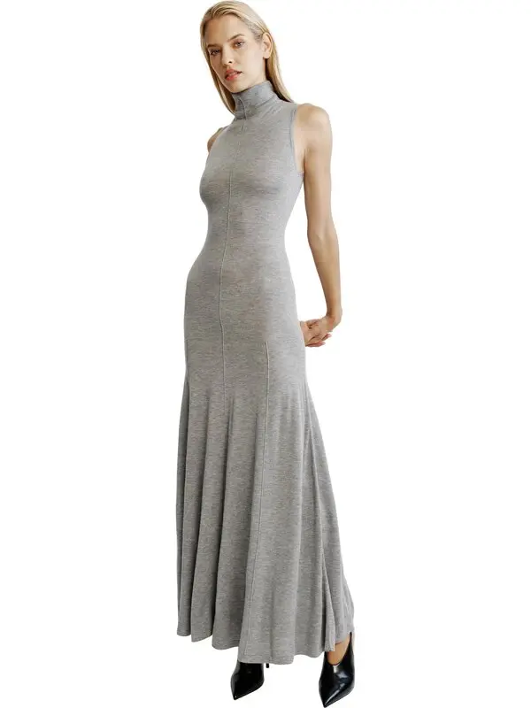 Bardot Astoria Knit Maxi Dress - Dove Grey