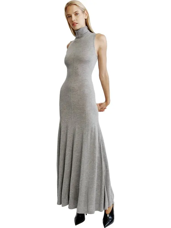 Bardot Astoria Knit Maxi Dress - Dove Grey