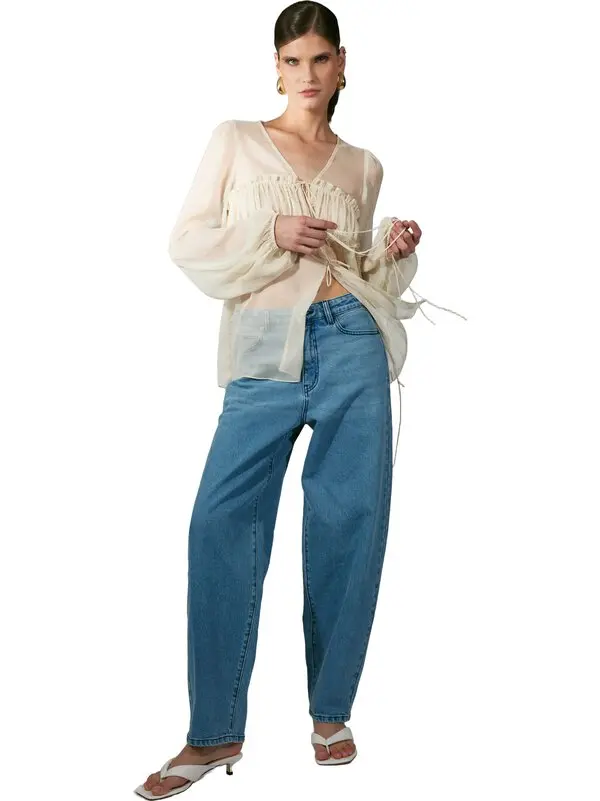 Bardot Delphina Barrel Leg Jean - Vintage