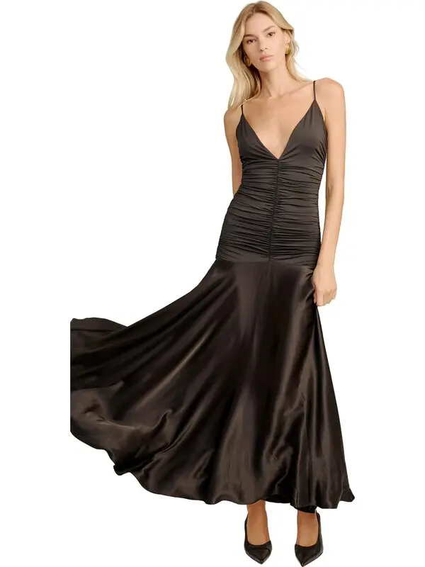 Bardot Lavanda Contrast Maxi Dress - Black
