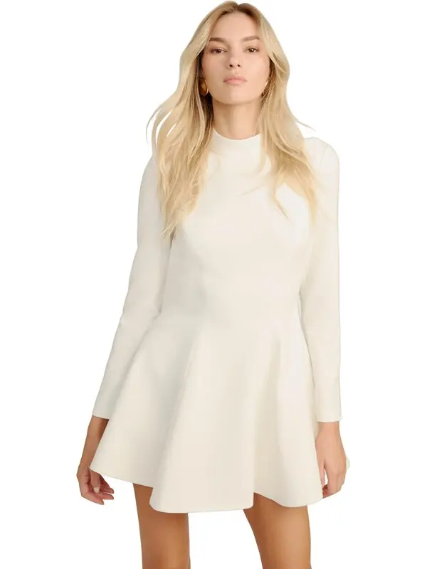 Bardot Zephyra Long Sleeve Mini Dress - Orchid Wht
