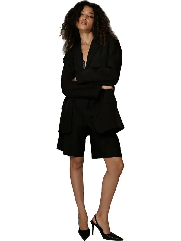 Bardot Akia Oversized Blazer - Black