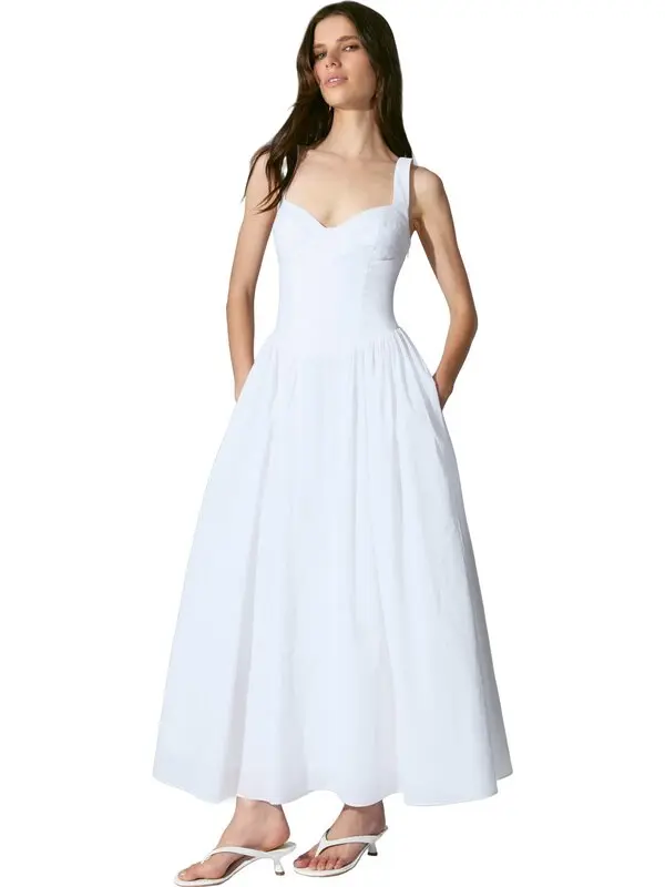Bardot Theodora Cotton Maxi Dress - Orchid Wht