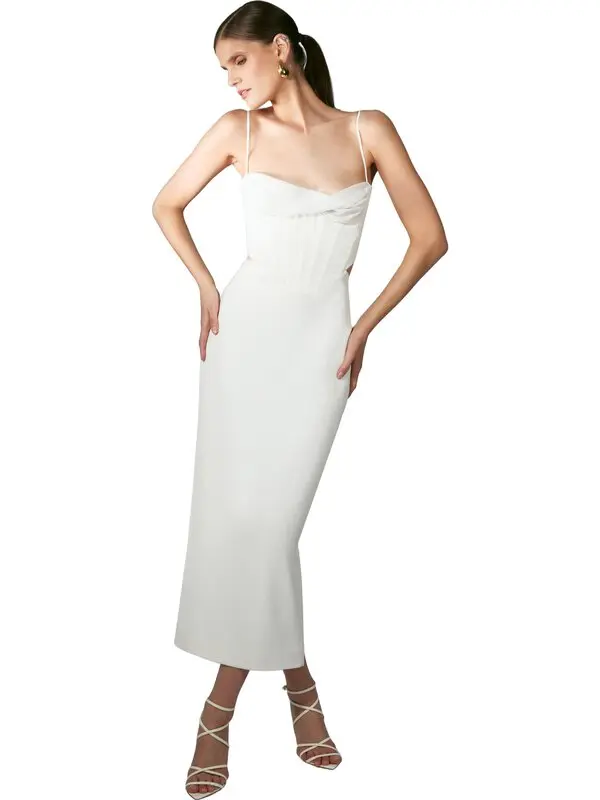 Bardot Martini Midi Dress - Ivory