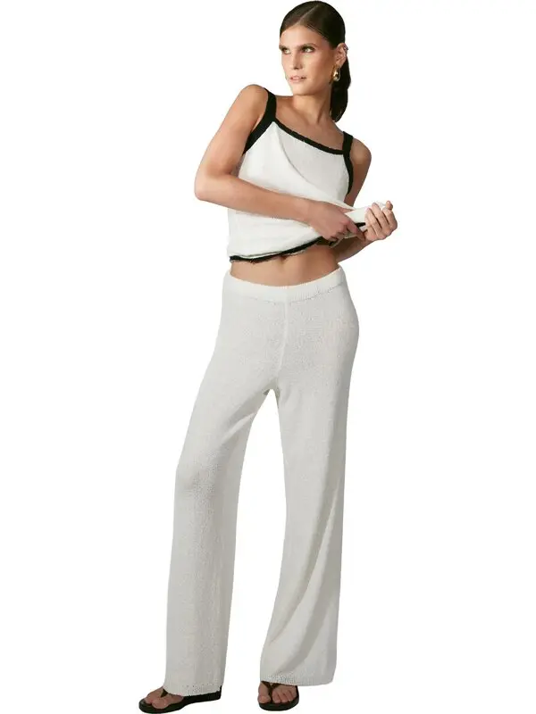 Bardot Beatriz Relaxed Knit Top With High Neckline And Open Back - Ivory