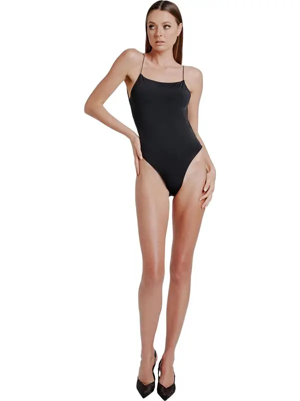 Bardot Jasminka Jersey Bodysuit With Cross-over Straps - Black