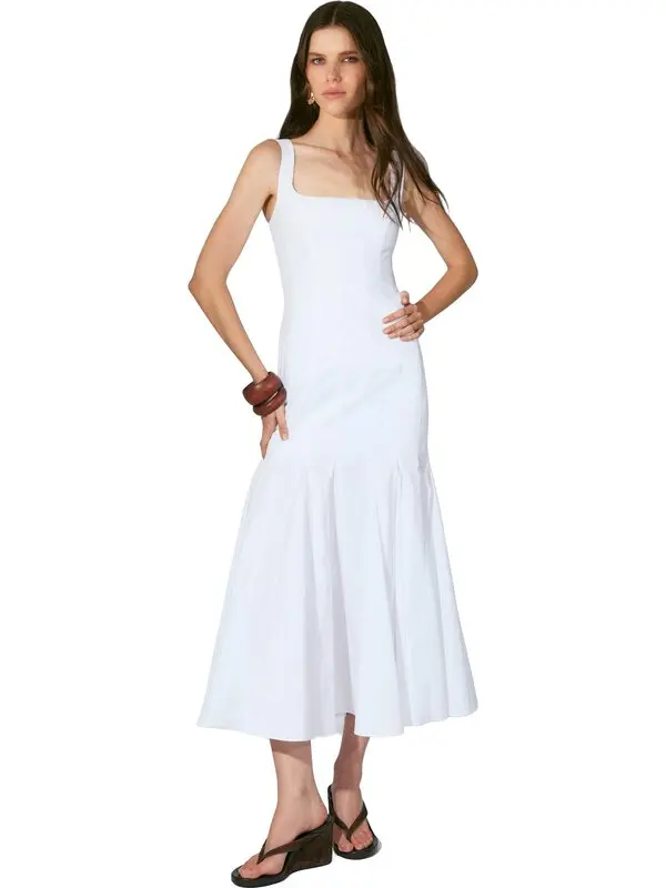 Bardot Lolita Cotton Midi Dress - Orchid Wht