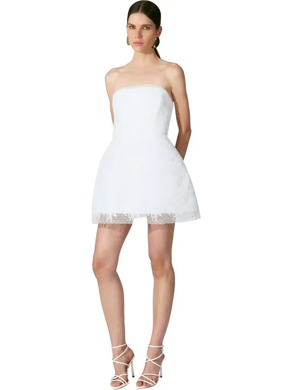 Bardot Franca Hourglass Mini Dress - Ivory