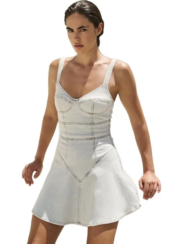 Bardot Reyna Denim Mini Dress - Light Dnm