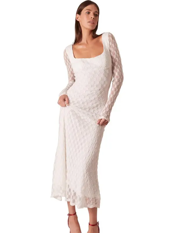 Bardot Adoni Lace Midi Dress - White
