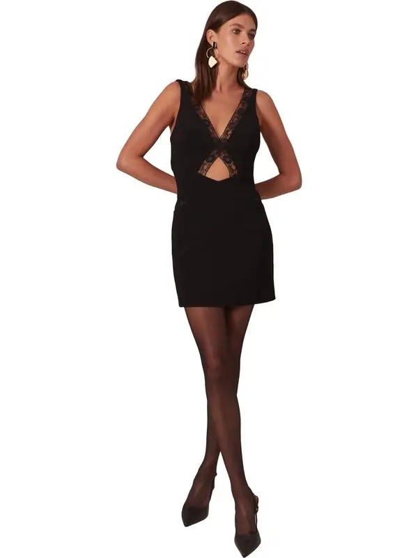 Bardot Marzanna Lace Mini Dress - Black