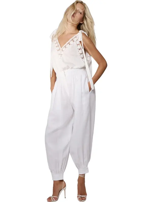 Bardot Aubrey Tie Strap Cami - Orchid Wht