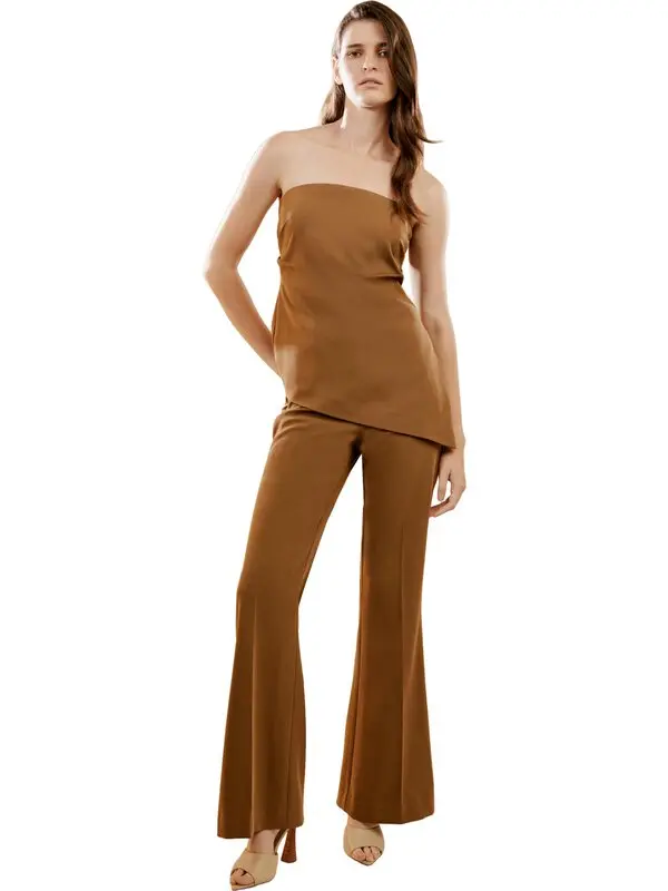Bardot Halifax Slim Flare Pant - Chocolate