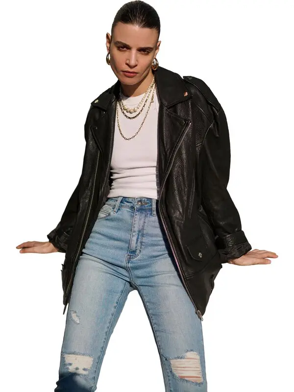 Bardot Khloe Super High Tall Jeans - Mid Blue