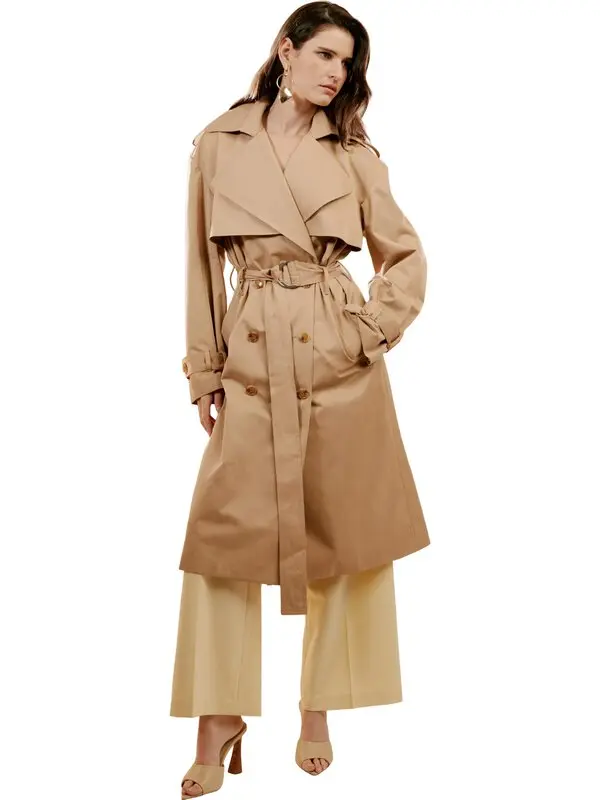 Bardot Halle Trench Coat - Tan