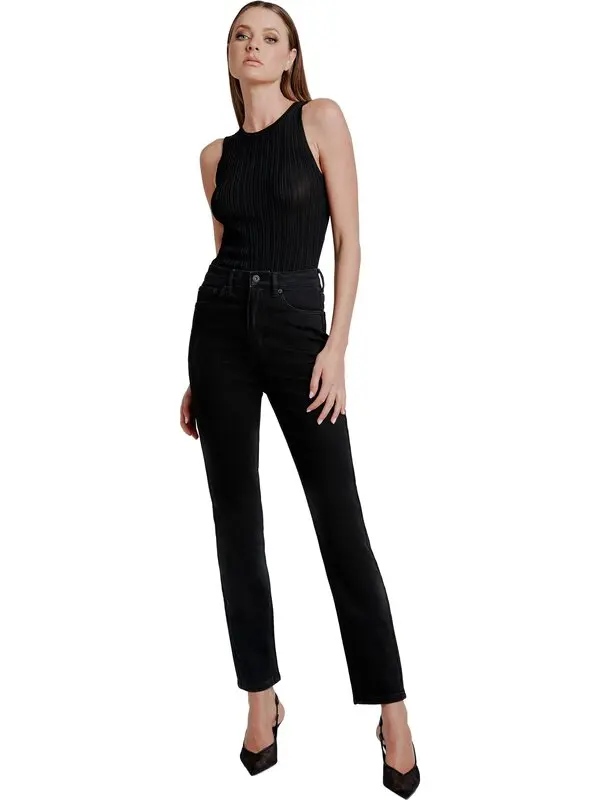 Bardot Heidi Straight Full Leg Jeans - Black