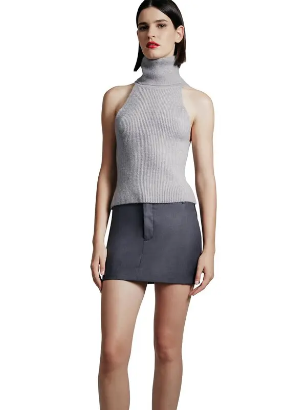 Bardot Aleia Sleeveless Knit Top - Grey