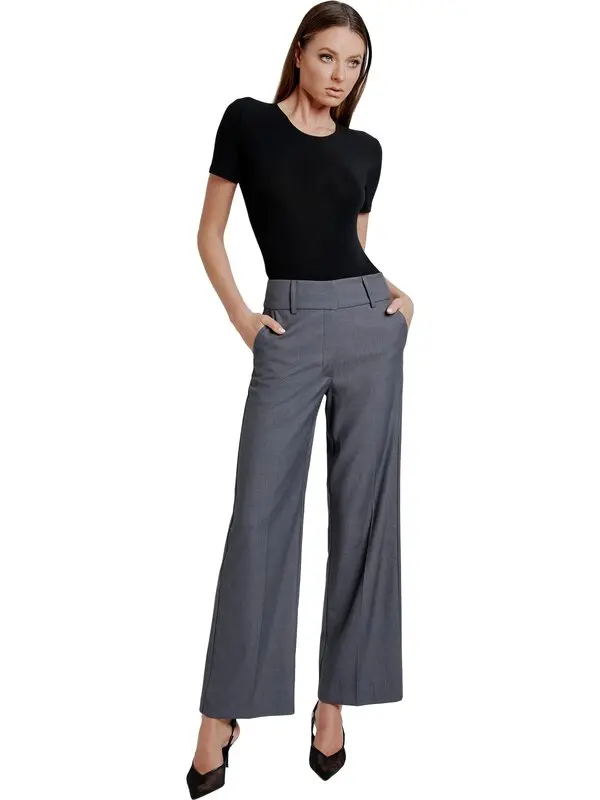 Bardot Maika Straight Leg Pants - Dark Grey