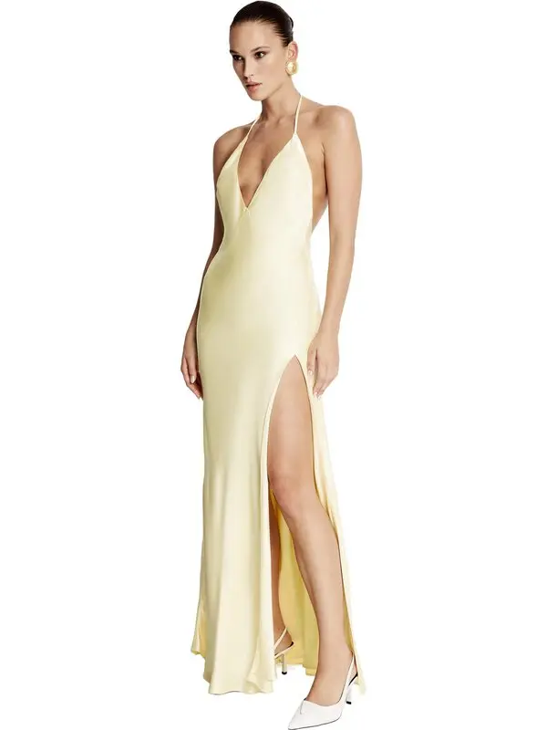 Bardot Yve Halter Dress - Canary Ylw