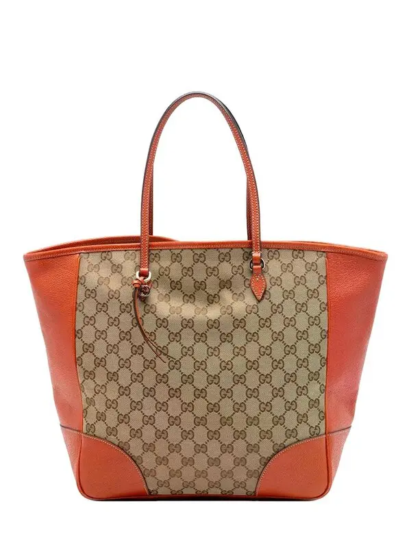 Gucci Gg Canvas Bree Tote Bag - Orange