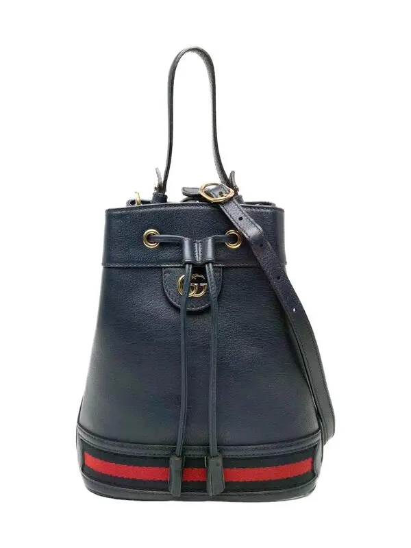Gucci Ophidia Gg Web Bucket Bag - Blue
