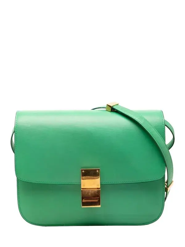 Celine Medium Calfskin Classic Box Crossbody Bag - Green