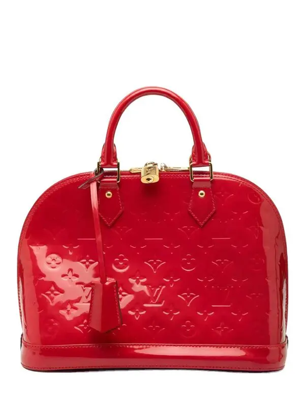 LOUIS VUITTON Monogram Vernis Alma Pm Handbag - Red