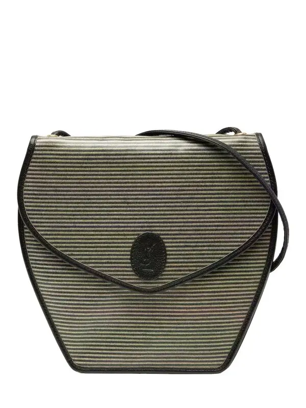 Saint Laurent Coated Canvas Crossbody Bag - Grey
