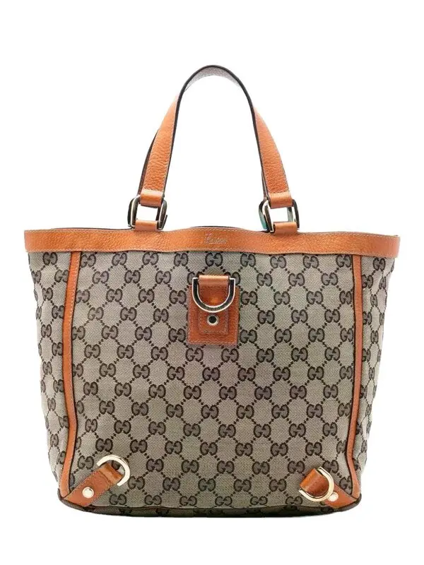 Gucci Gg Canvas Abbey D Ring Tote Bag - Orange
