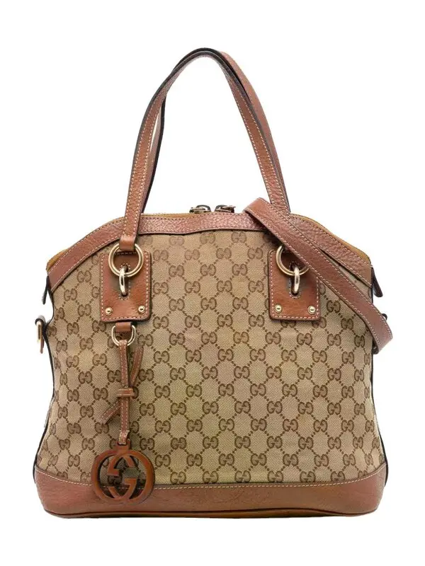 Gucci Gg Canvas Charm Dome Satchel - Neutrals