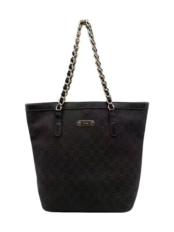 Gucci Gg Denim Capri Tote Bag - Brown
