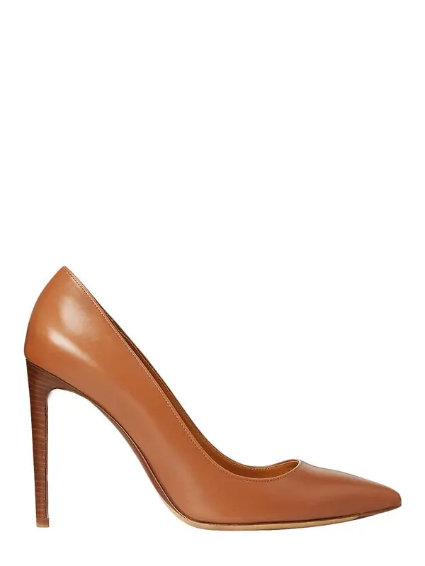 Ralph Lauren Celia 100 Mm Calfskin Pump - Rl Gold