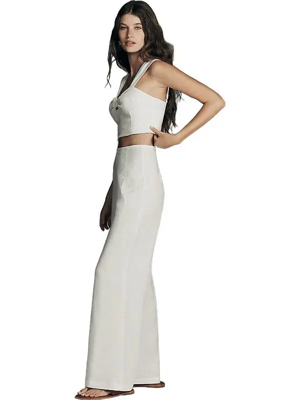 Faithfull The Brand Syna High-rise Wide-leg Linen Pants - White