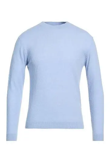 DANIELE FIESOLI Light Crewneck Sweater In Merino Wool, Polyamide, And Cashmere - Blue