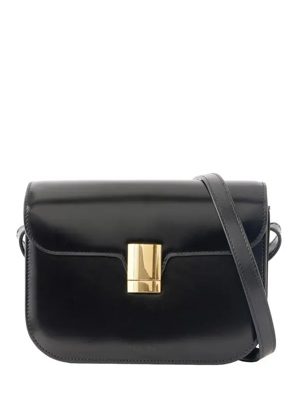 Calvin Klein Tilla Small Leather Shoulder Bag - Black