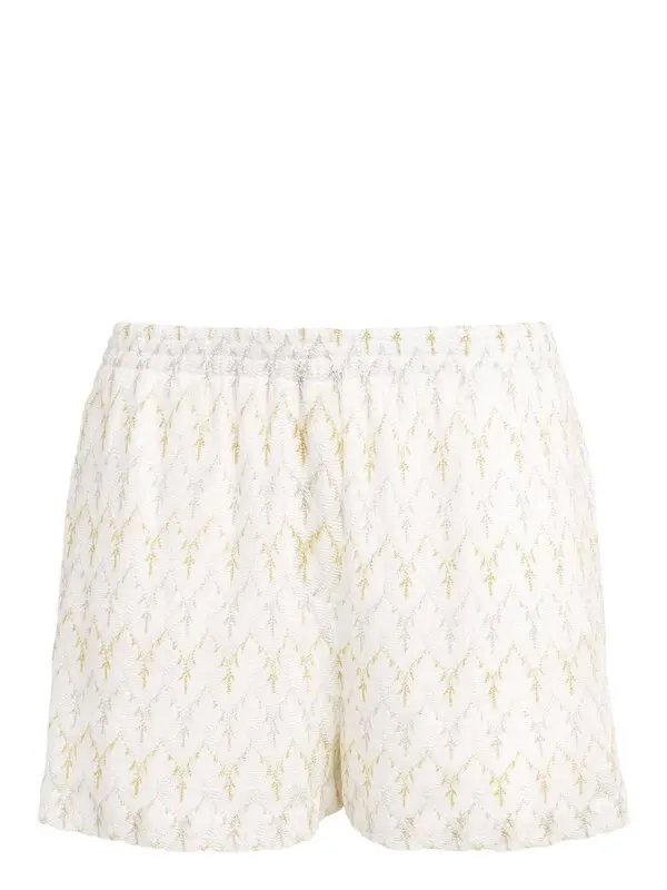 Missoni Crochet Zigzag Shorts - White