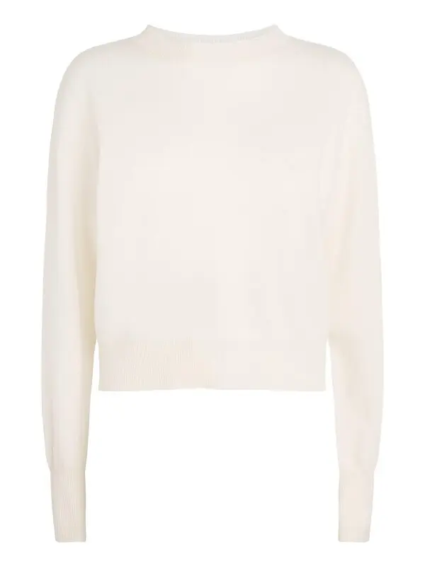 Le Kasha Organic Cashmere Drop Shoulder Sweater - White