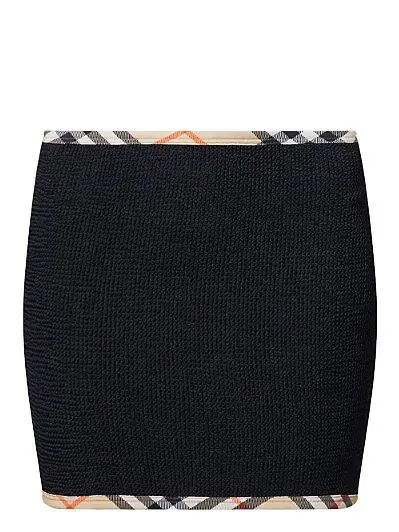 Hunza G Burberry X Check-trim Swim Skirt And Scrunchie Set - Black
