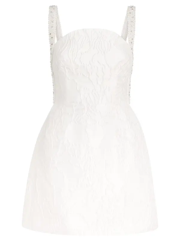 Rebecca Vallance Jacquard Winslet Mini Dress - Ivory