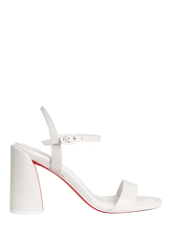 CHRISTIAN LOUBOUTIN Miss Jane Nappa Leather Sandals 85 - White