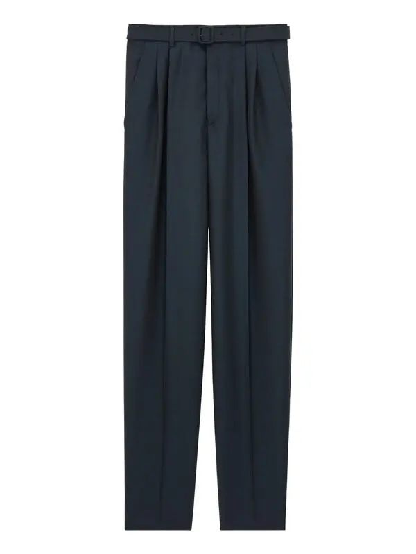 Saint Laurent Slim-fit Wool And Mohair Tailored Pants - Vert Fonce