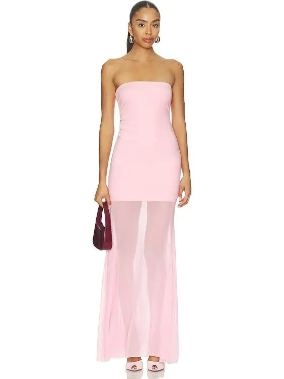 OW X Revolve Strapless Maxi Dress - Pink