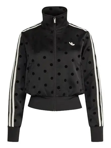 Adidas Satin Polka Dots Track Jacket - Black