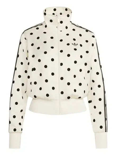 Adidas Satin Polka Dots Track Jacket - Off White